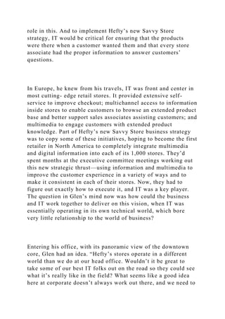 Case Study Project (A) Hefty Hardware - Be sure to address each .docx