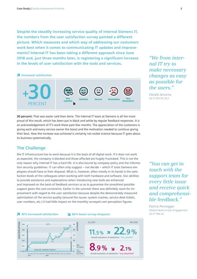 Siemens Case Study: User satisfaction | PDF