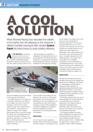 Radiator efficiency for Reynard Inverter | PDF