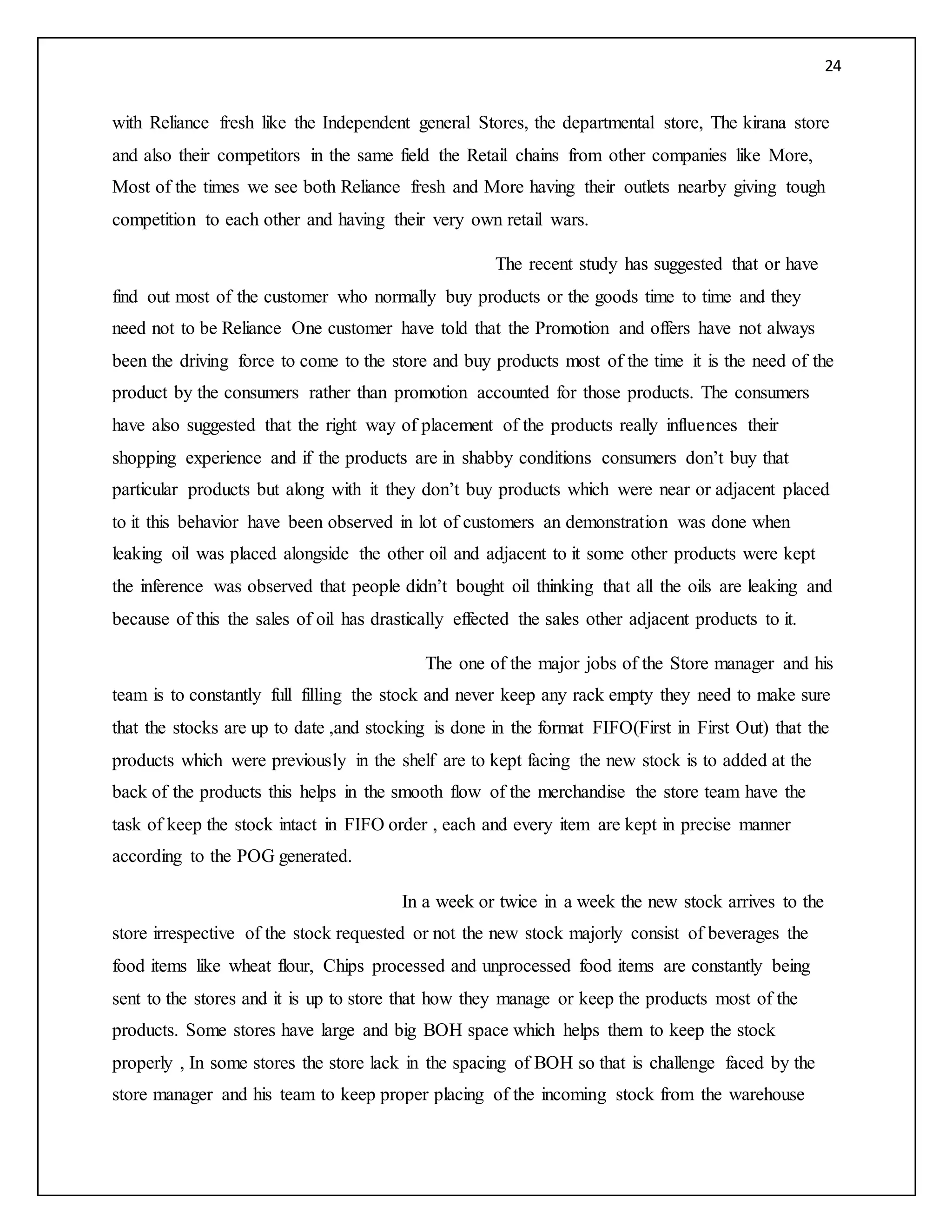 Case study on Visual Merchandising in Reliance Retail- By Raghav ...