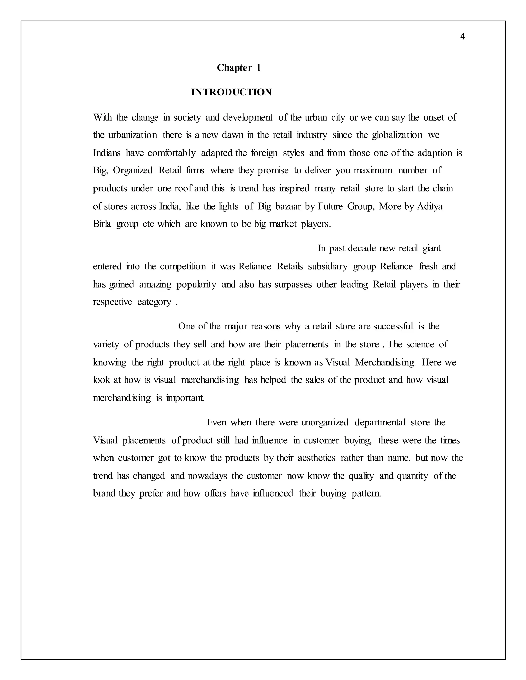 Case study on Visual Merchandising in Reliance Retail- By Raghav ...