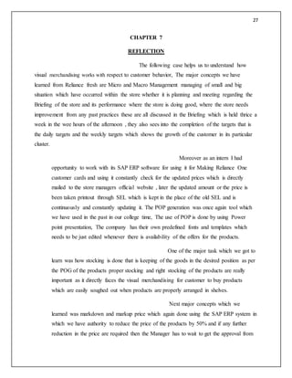Case study on Visual Merchandising in Reliance Retail- By Raghav ...