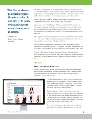 Reitmans provides a richer shopping experience with Demandware | PDF