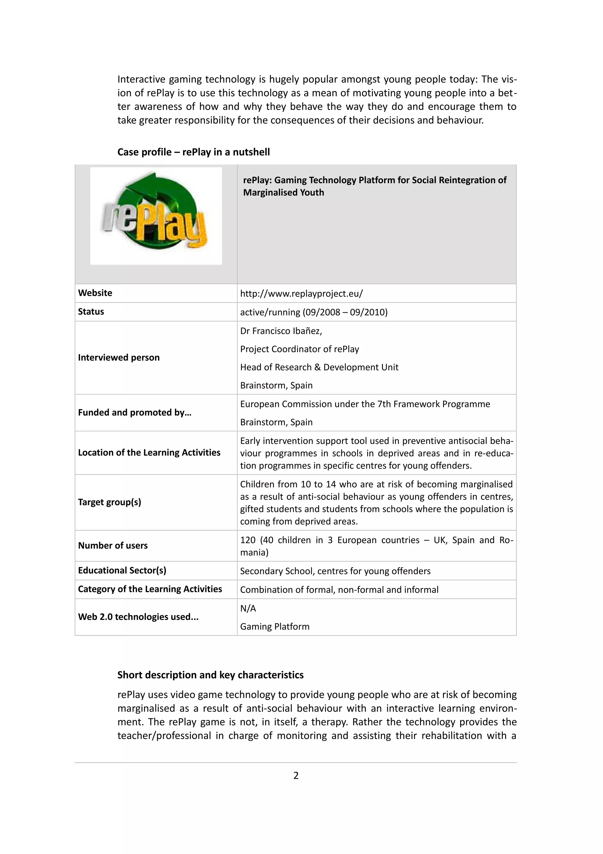 Case study rePlay | PDF