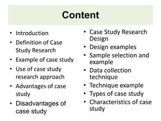 Case study for research student | PPTX