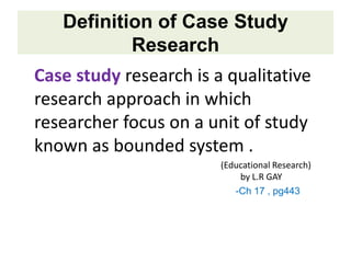 Case study for research student | PPTX