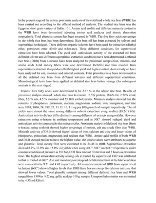 Case study, rice bran from waste to high value added product | PDF