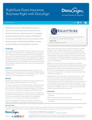 Rightsure DocuSign Case Study | PDF