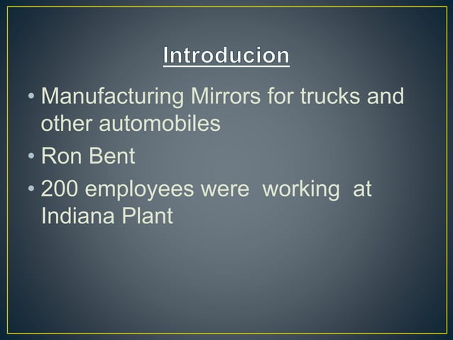 Organizational Behavior Case Study of Mirror Plant | PPT