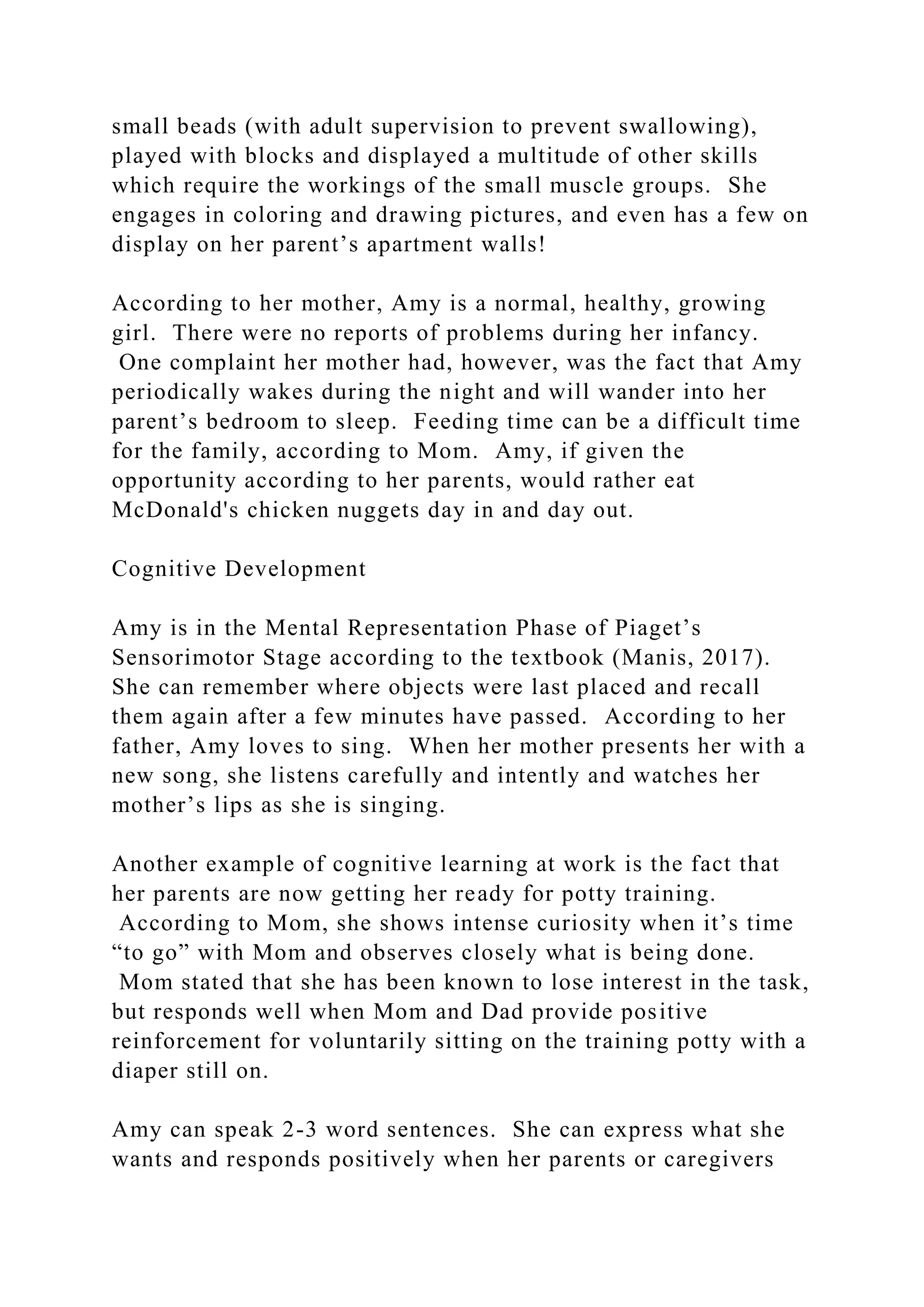 Case Study Sample 1Introduction The child I have chosen | DOCX ...