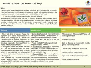 case_study_sanmar BPR Business Process reengineering | PPT | Computer Software and Applications ...