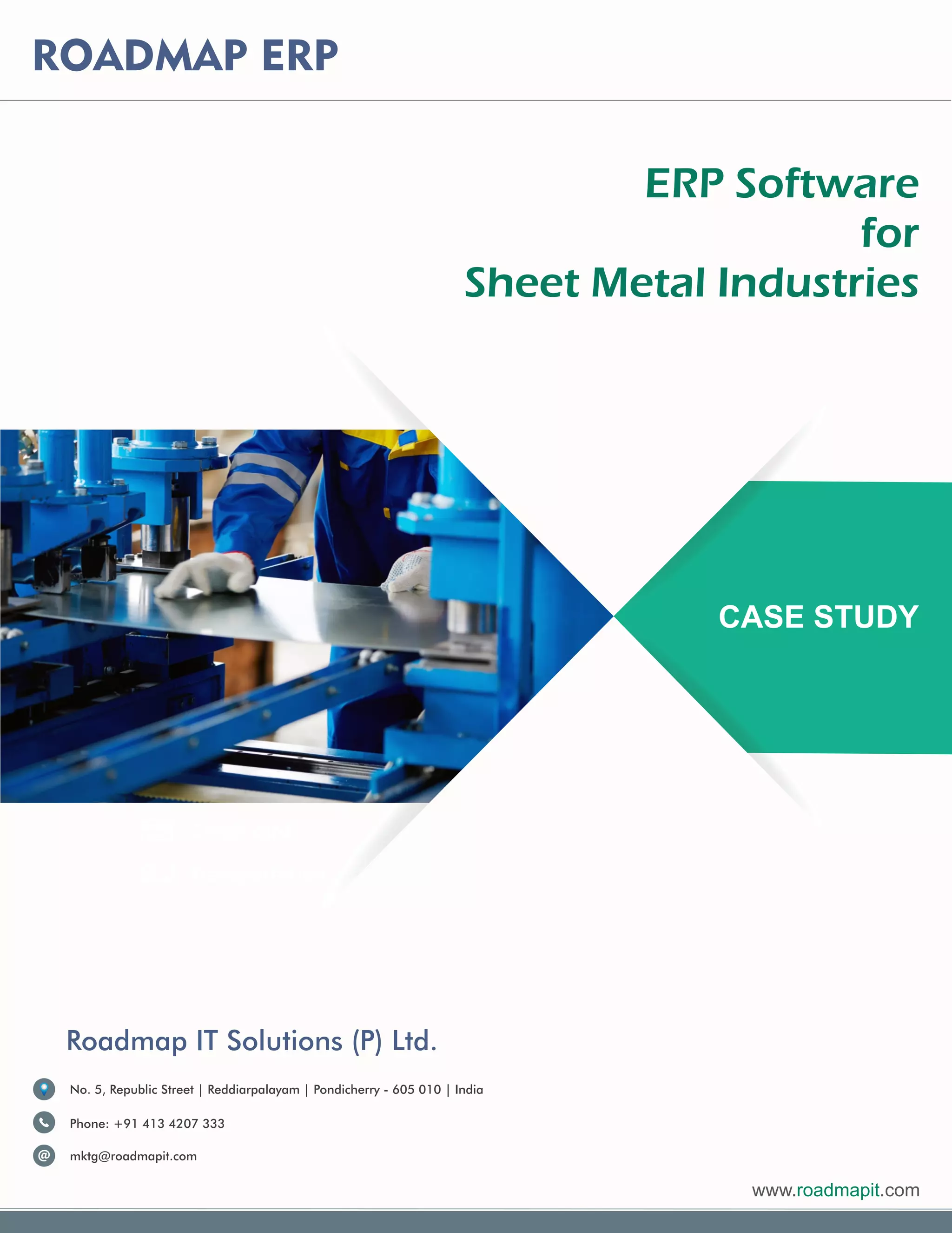 A Study of ERP Software for Sheet Metal Industries| Roadmap ERP | PDF