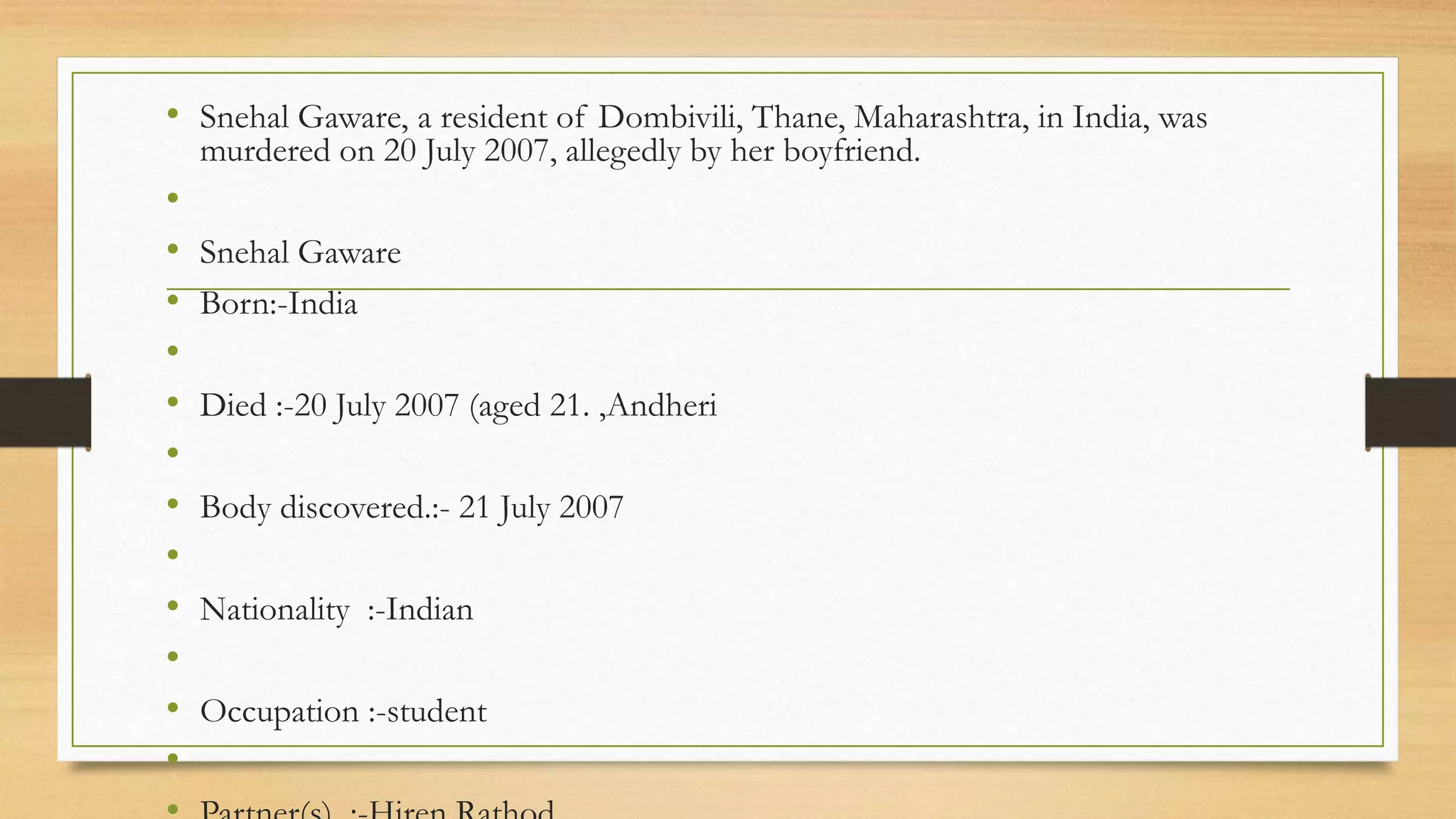 Case study-Unsolved crazy murder case | PPTX