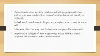 Case study-Unsolved crazy murder case | PPTX