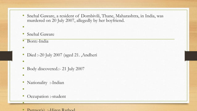 Case study-Unsolved crazy murder case | PPTX | Crime & Harmful Acts to Individuals, Society ...