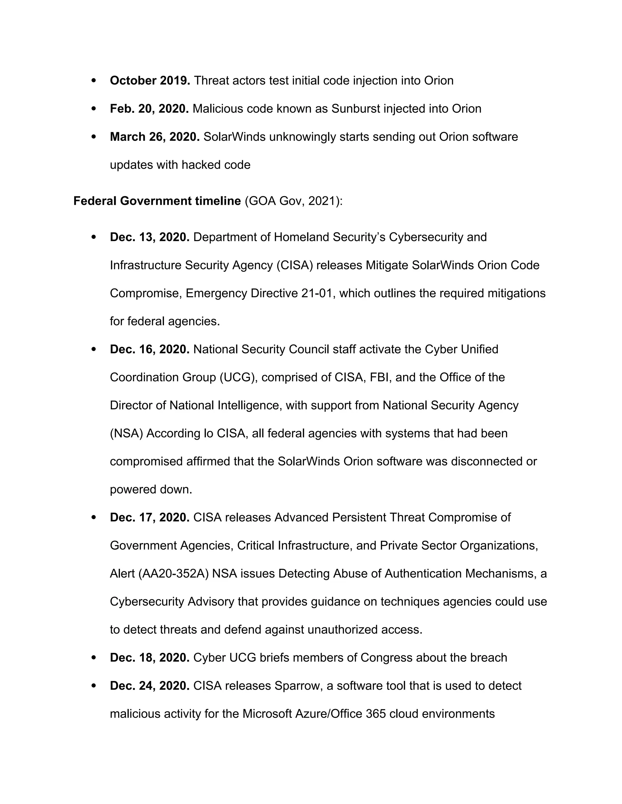 Case Study SolarWinds Attack 2024 version | DOCX