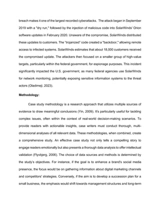 Case Study SolarWinds Attack 2024 version PDF VERSION | PDF