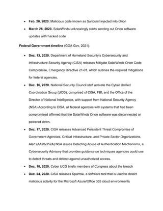 Case Study SolarWinds Attack 2024 version PDF VERSION | PDF