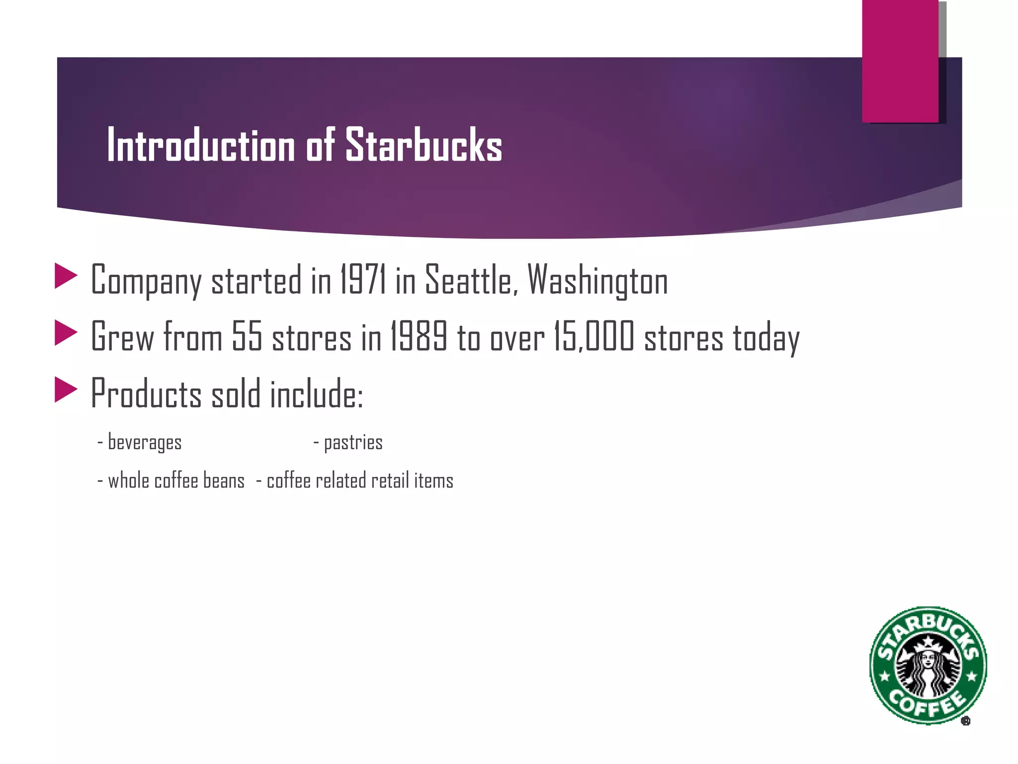 Case study Solution on Starbuck’s Company | PPT