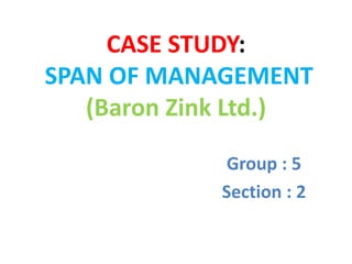 Case study span of management IIPM | PPTX