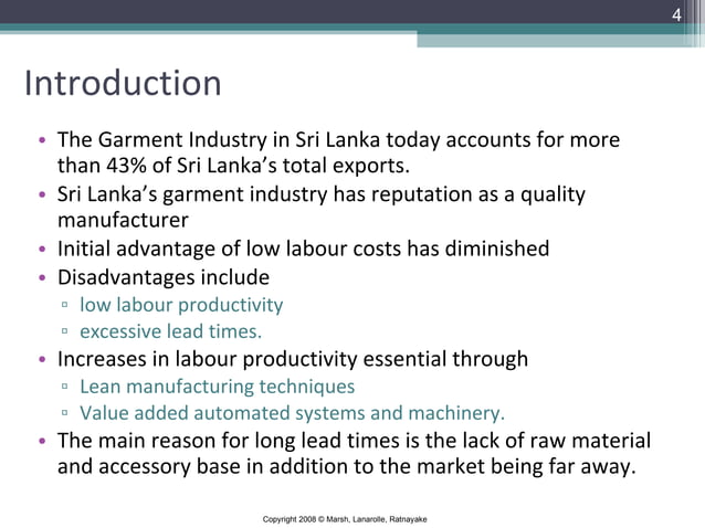 Case Study Sri Lanka Lean Wip Reduction | PPT