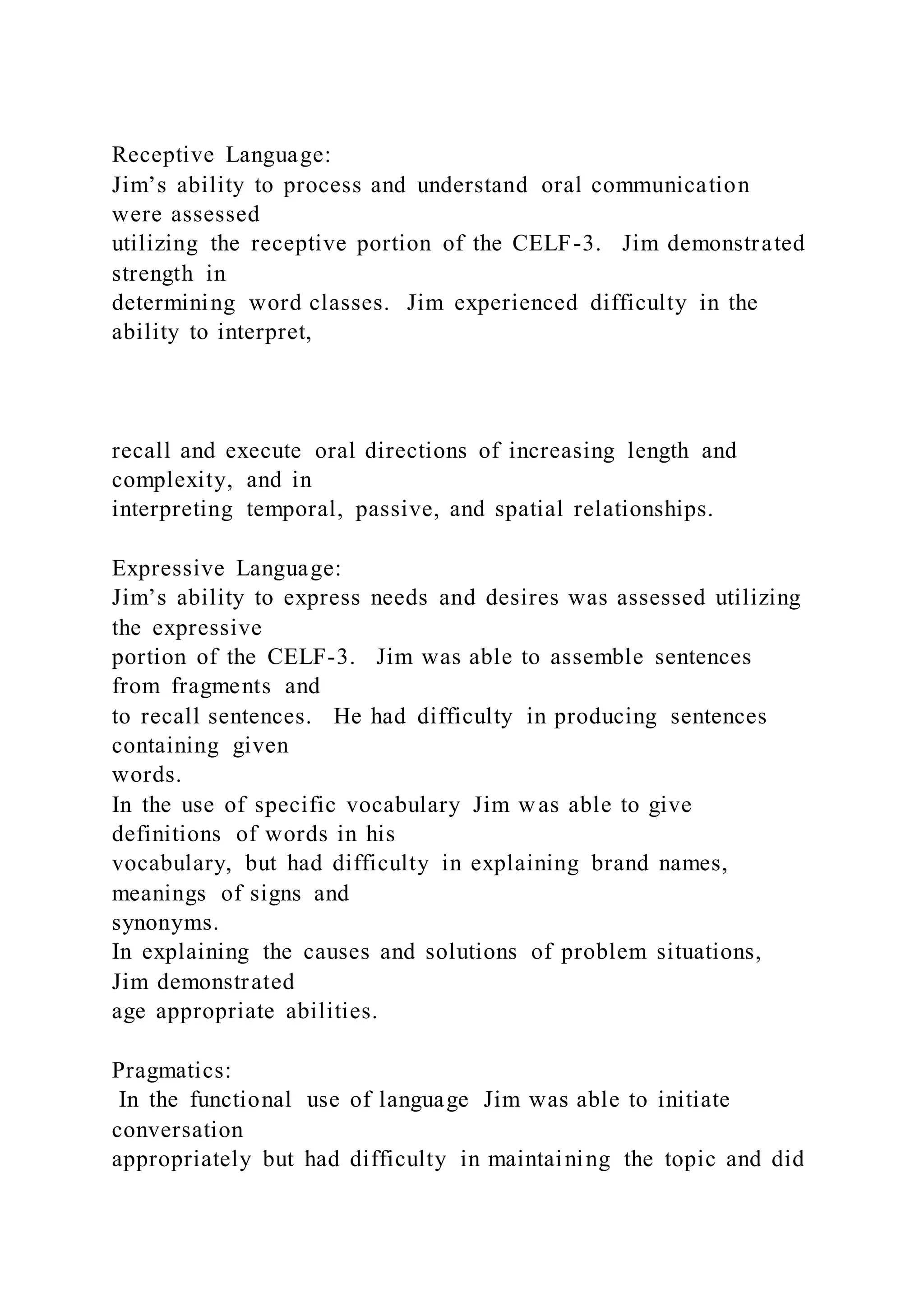 Case Study Student Ashley Age 7 years, 4 months | DOCX