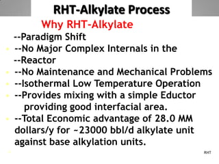 Case study sulfuric acid alkylation | PPT