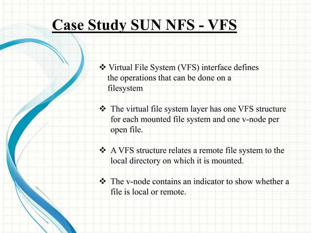 Sun NFS , Case study | PPTX