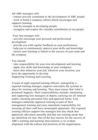 Case Study Supporting Training at ABC OrganizationABC Organiz.docx