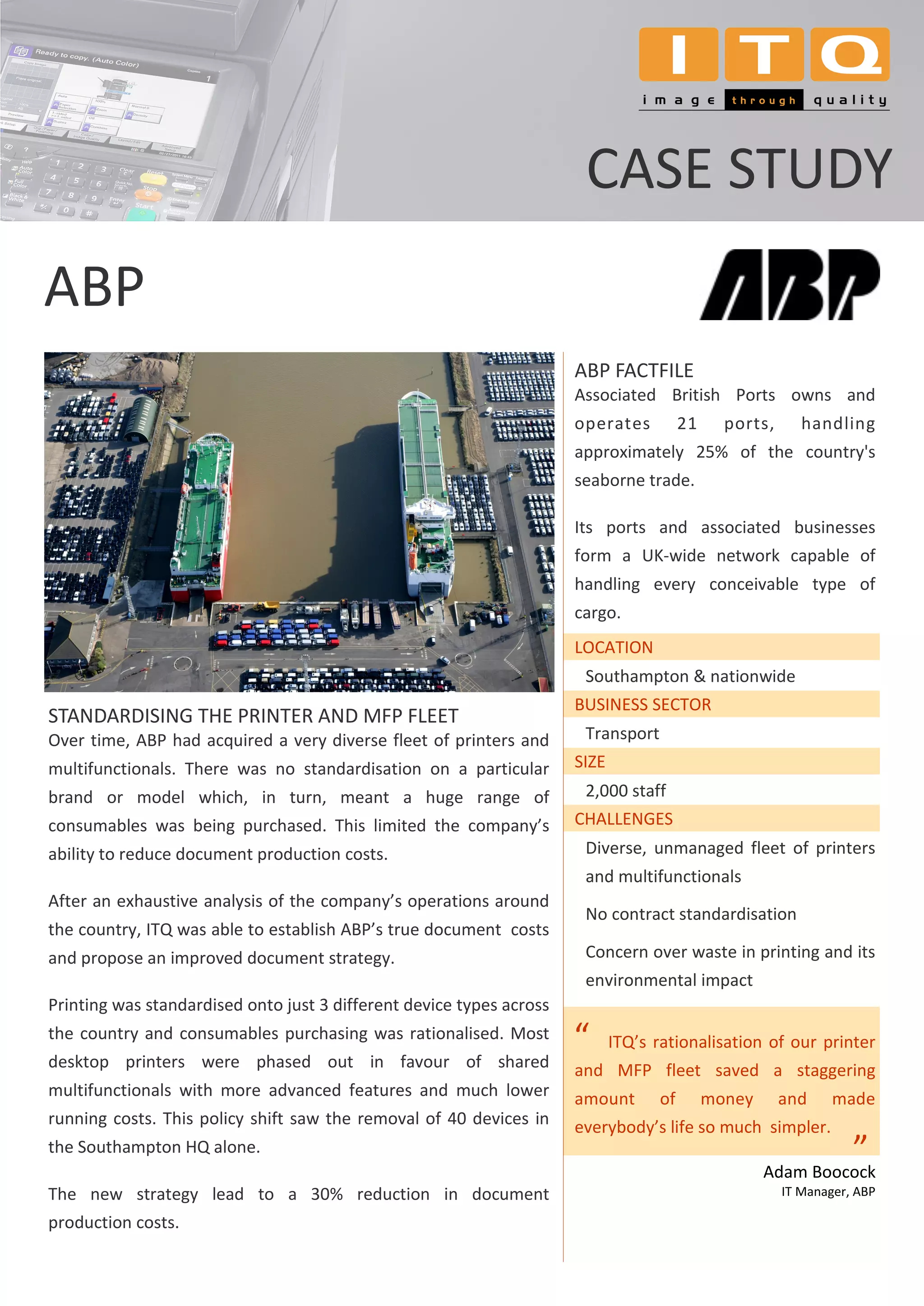 Case Study Associated British Ports | PDF