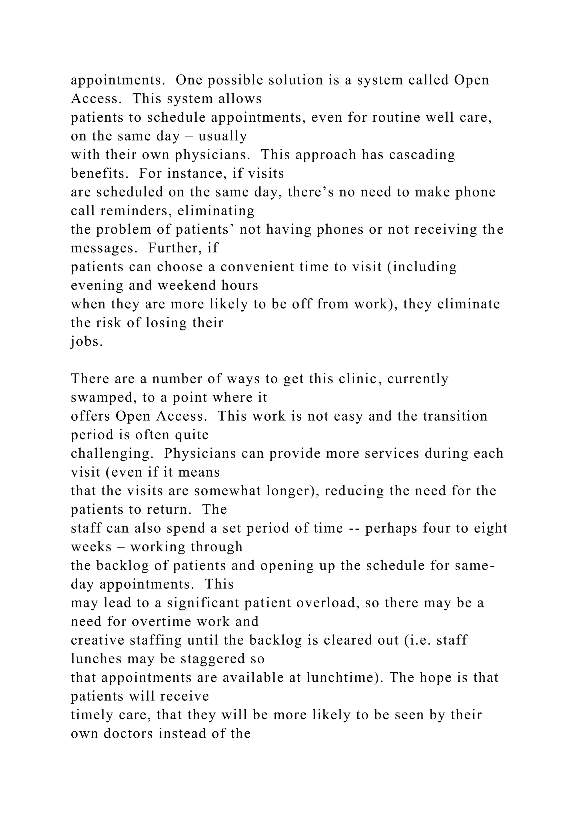 Case Study The Crowded Clinic Authors Kate Ellis, M.D.docx