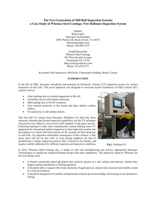 Case study: The next generation of Mill Roll Inspection Systems | PDF