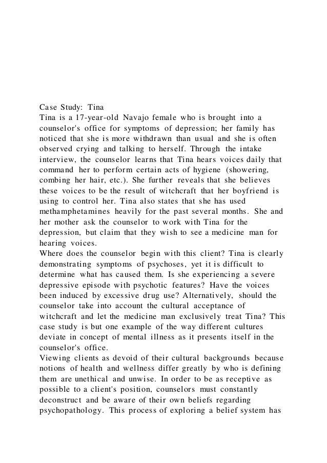 Case Study TinaTina is a 17-year-old Navajo female who | PDF