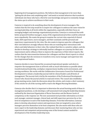 Case Study Transforming Leaders Cameryn is the vice president.docx