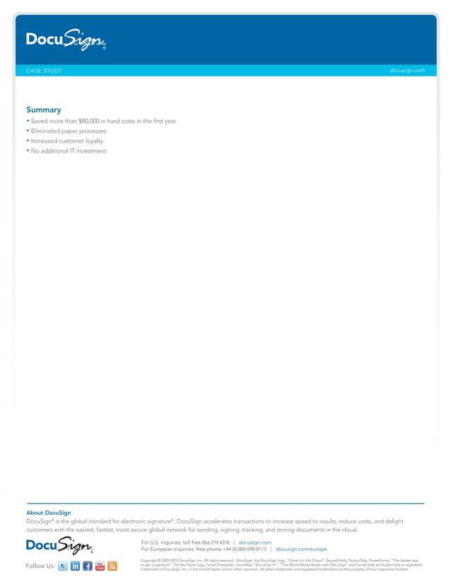 Travelport DocuSign Case Study | PDF