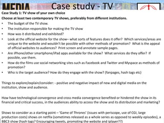 Case study (TV) new and digital media | PPTX