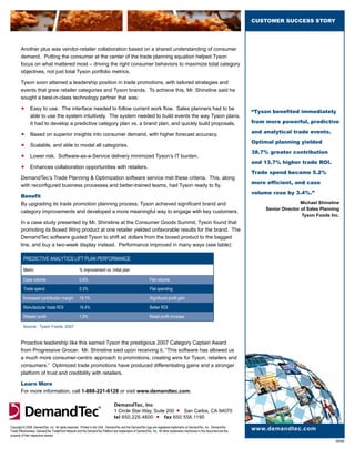 DemandTec Customer Case Study: Tyson Foods | PDF