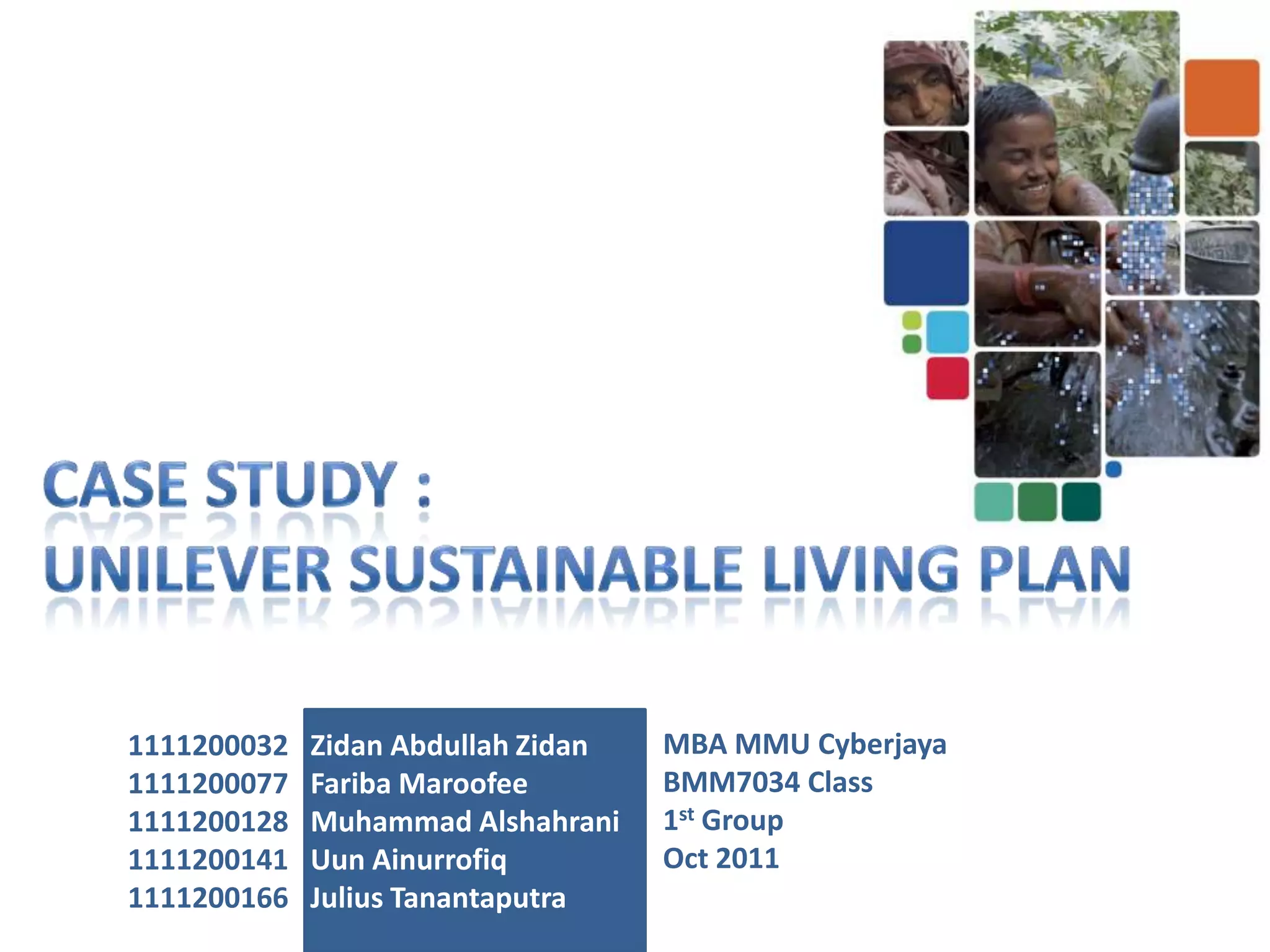Unilever Sustainable Living Plan | PPTX