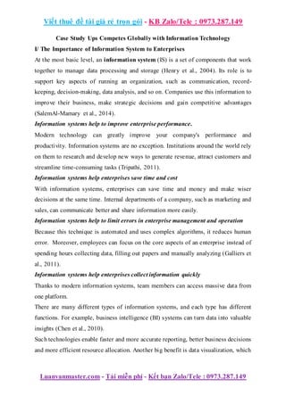 Case Study Ups Competes Globally with Information Technology.docx