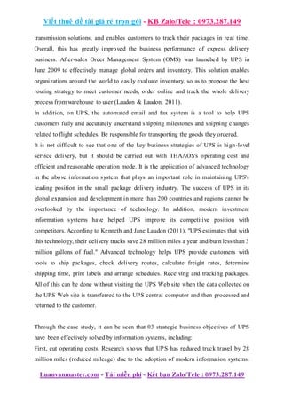 Case Study Ups Competes Globally with Information Technology.docx