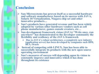 Sun Microsystems:Case Studyv1 | PPT