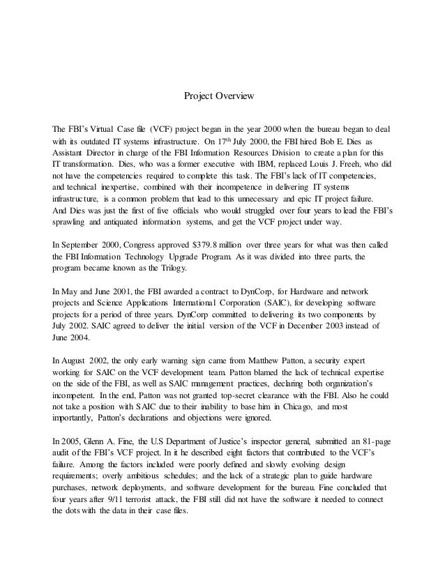 Solved case study Virtual case file FBI Solved case study Virtual case file FBI