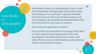 Case study vs Ethnography | PPTX