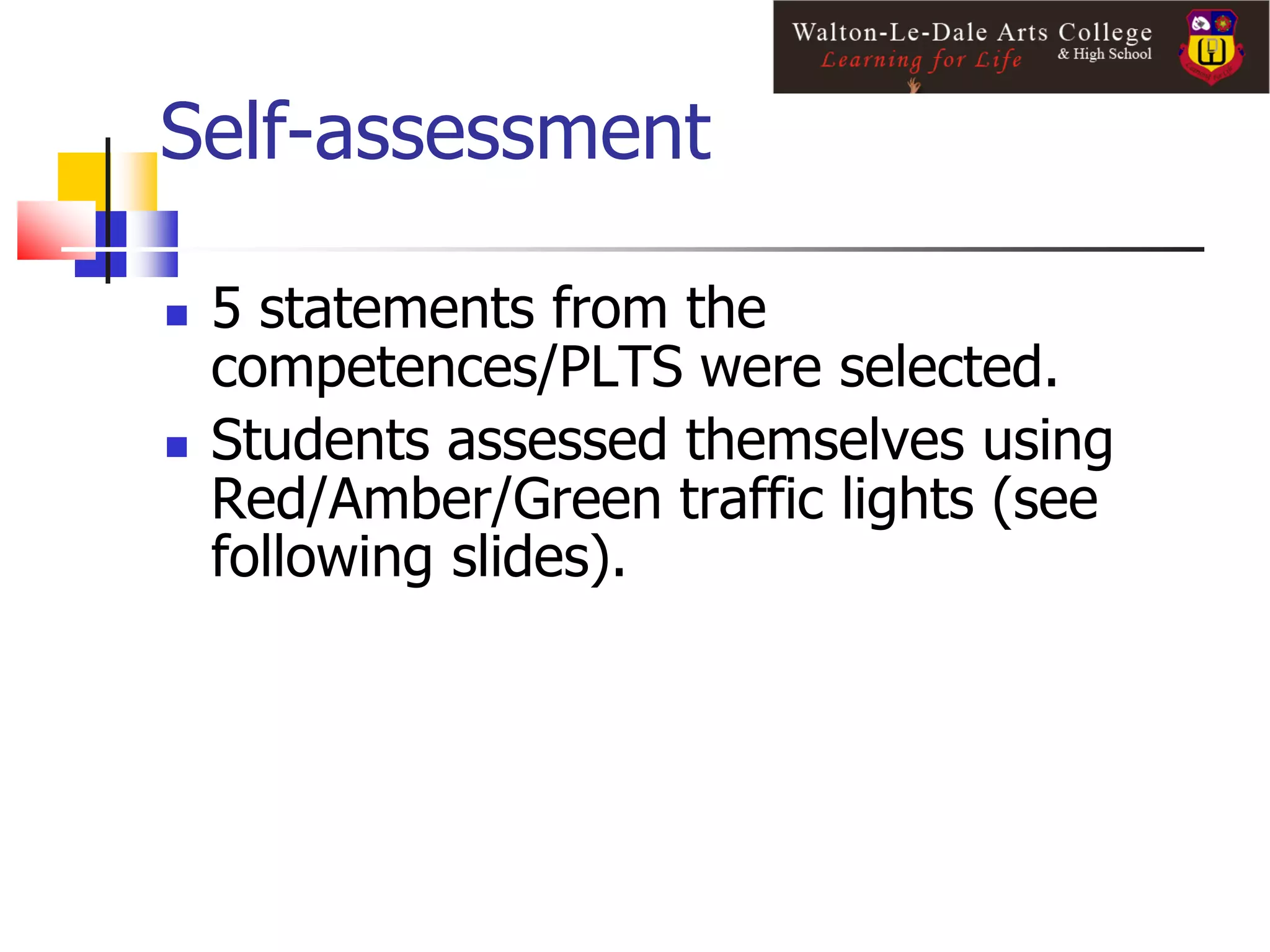Periodic Assessment of Personal Learning and Thinking Skills | PPT