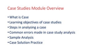 Case study workshop | PDF