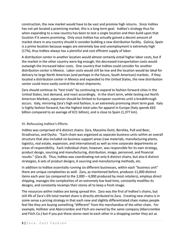 [Case study] zara fast fashion | PDF | Retail Industry | Industries