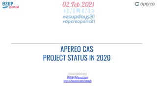 Apereo CAS 2020 - ESUP Days #31 | PPT