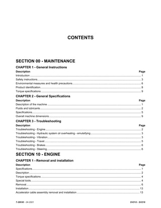 Case sv212 vibratory roller service repair manual | PDF