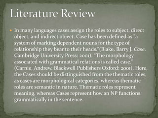 Case theory in Punjabi Language syntax | PPTX