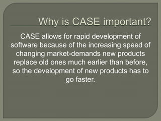 Case tools(computer Aided software Engineering) | PPTX
